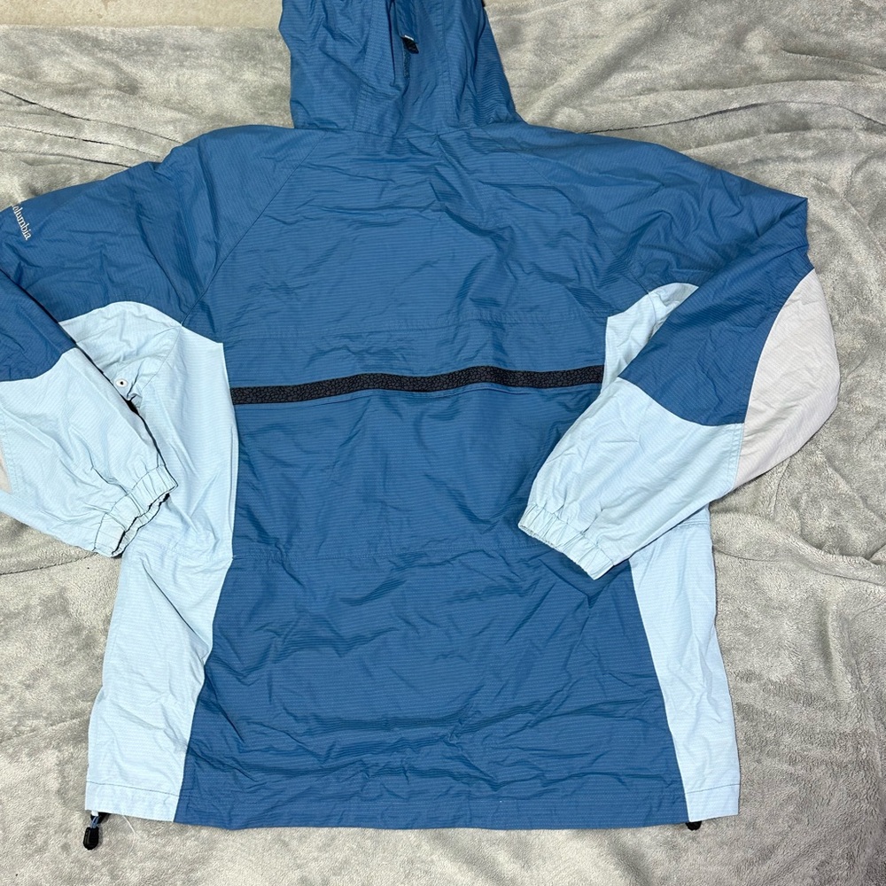 Columbia Two-Tone Hooded Windbreaker Jacket - Gem